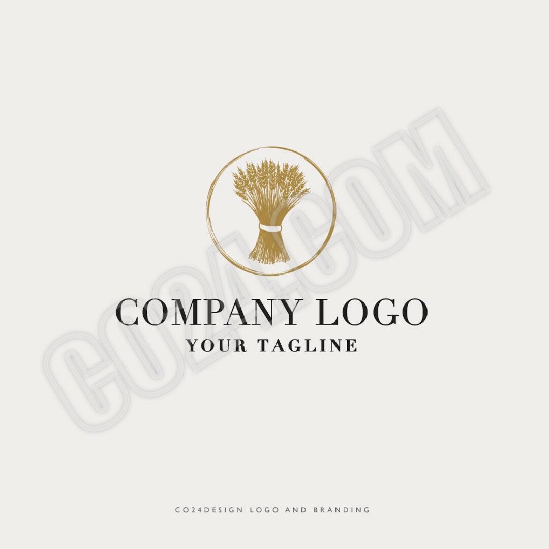 Wheat Stack Logo, Pre-made Wheat Logo Design, Farming Logo, Bakers Logo ...