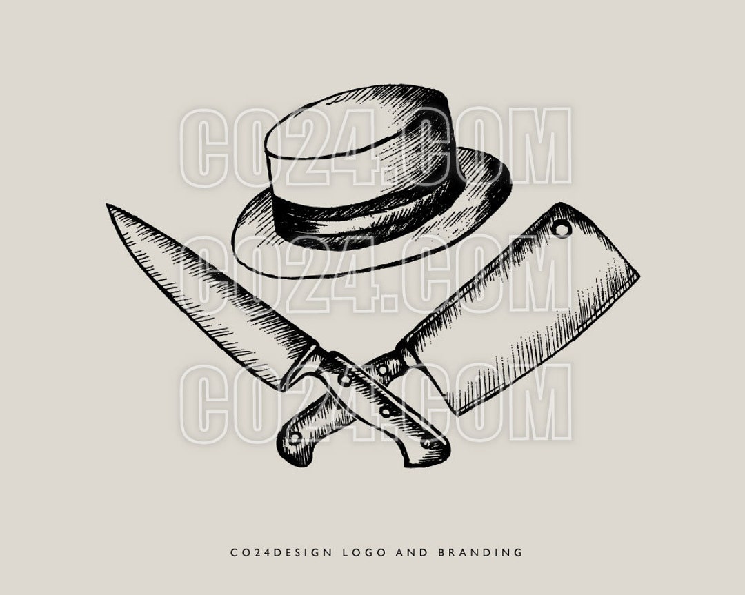 Butcher Illustration Vintage Style Hand Drawn Butchers - Etsy