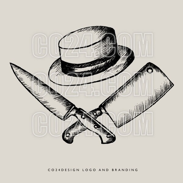 Butcher Drawing - Etsy