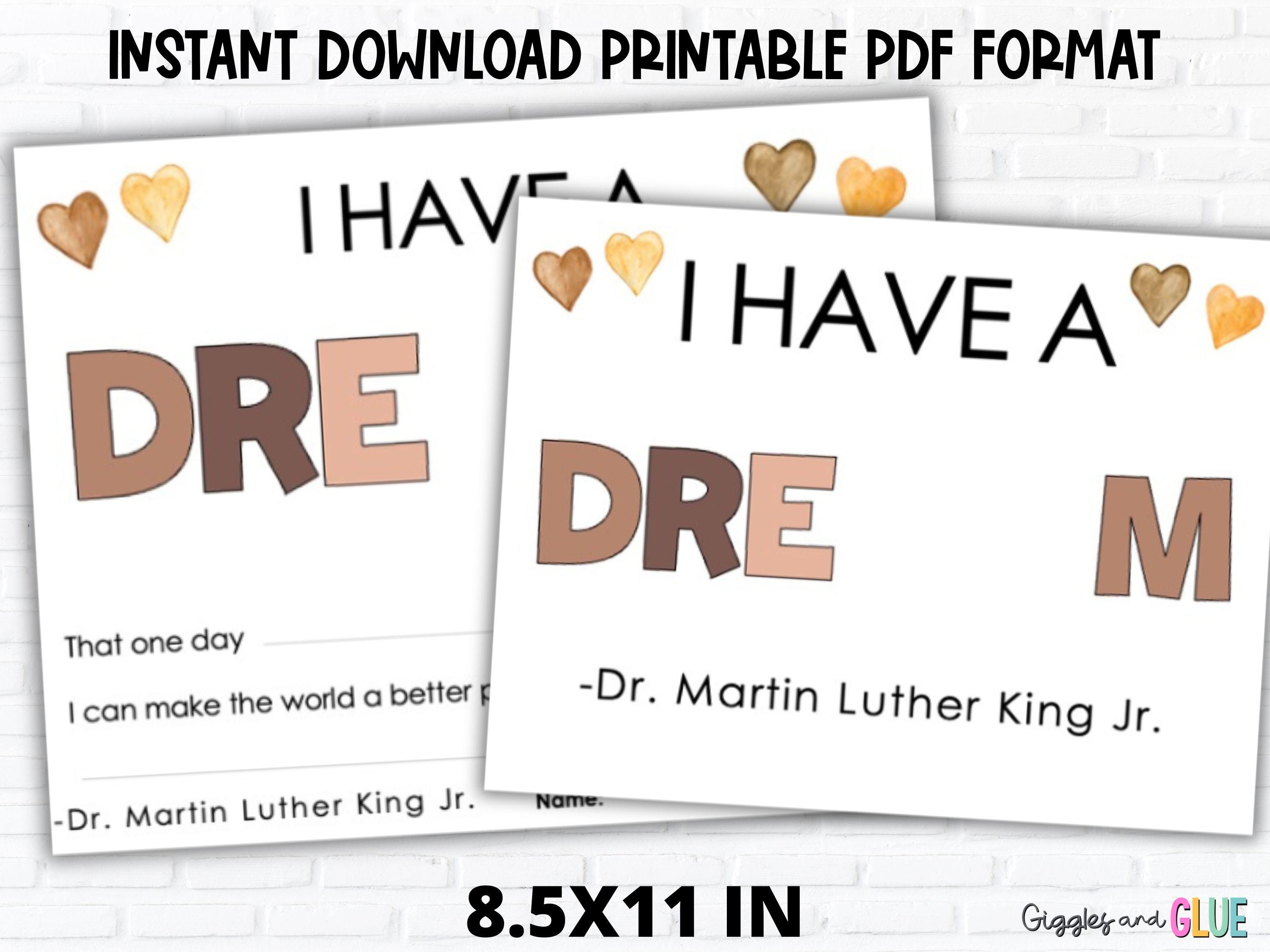 Dr Martin Luther King Jr Handprint Craft Art MLK Day I Have a Dream ...