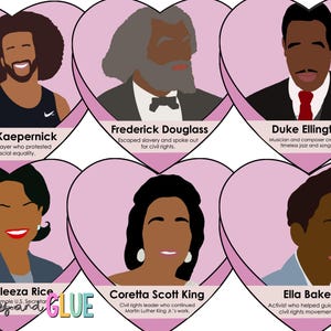 Black History Month Bulletin Board Kit Valentine‘s Day BHM Heart ...