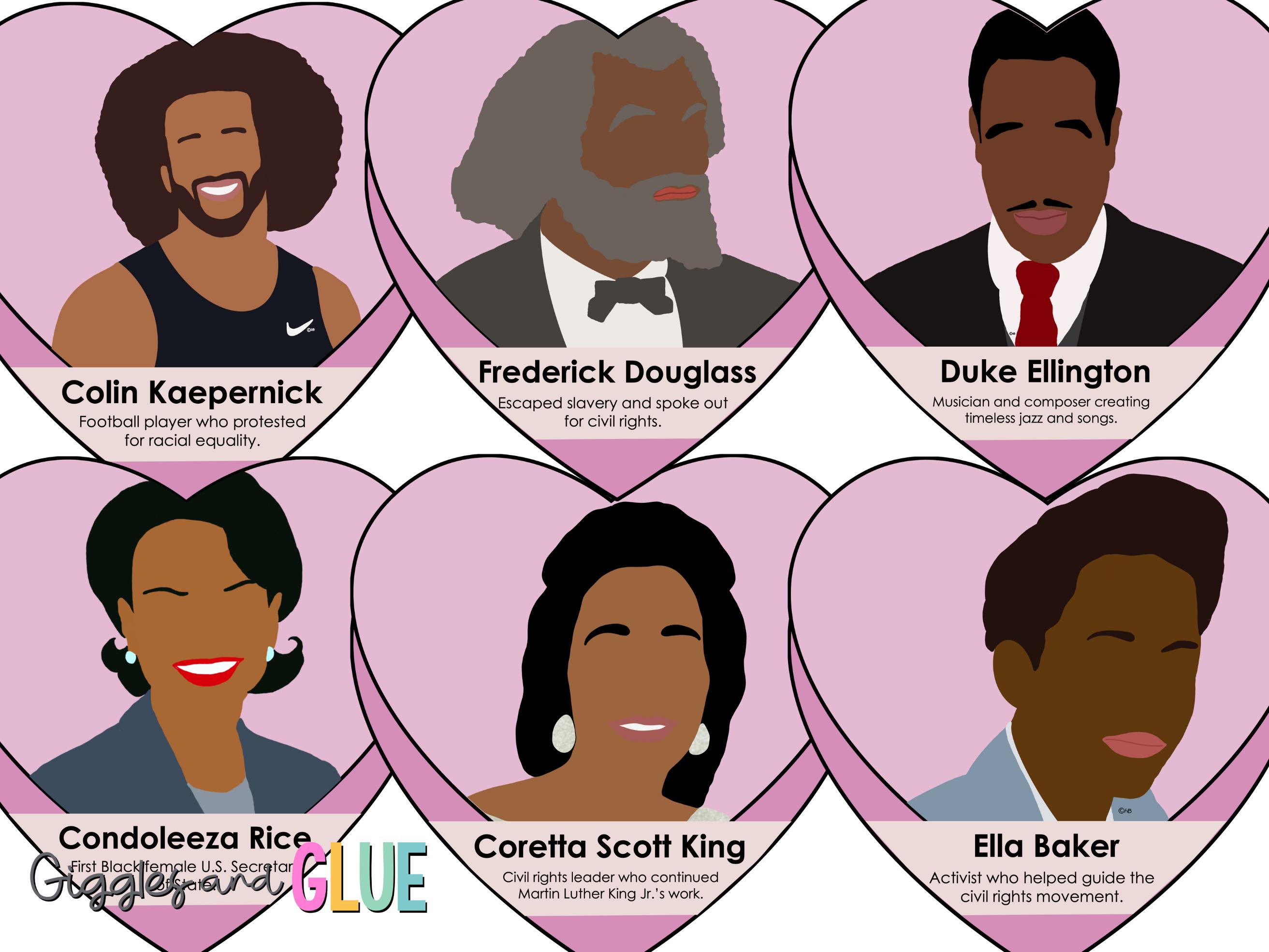 Black History Month Bulletin Board Kit Valentine‘s Day BHM Heart ...