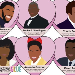 Black History Month Bulletin Board Kit Valentine‘s Day BHM Heart ...