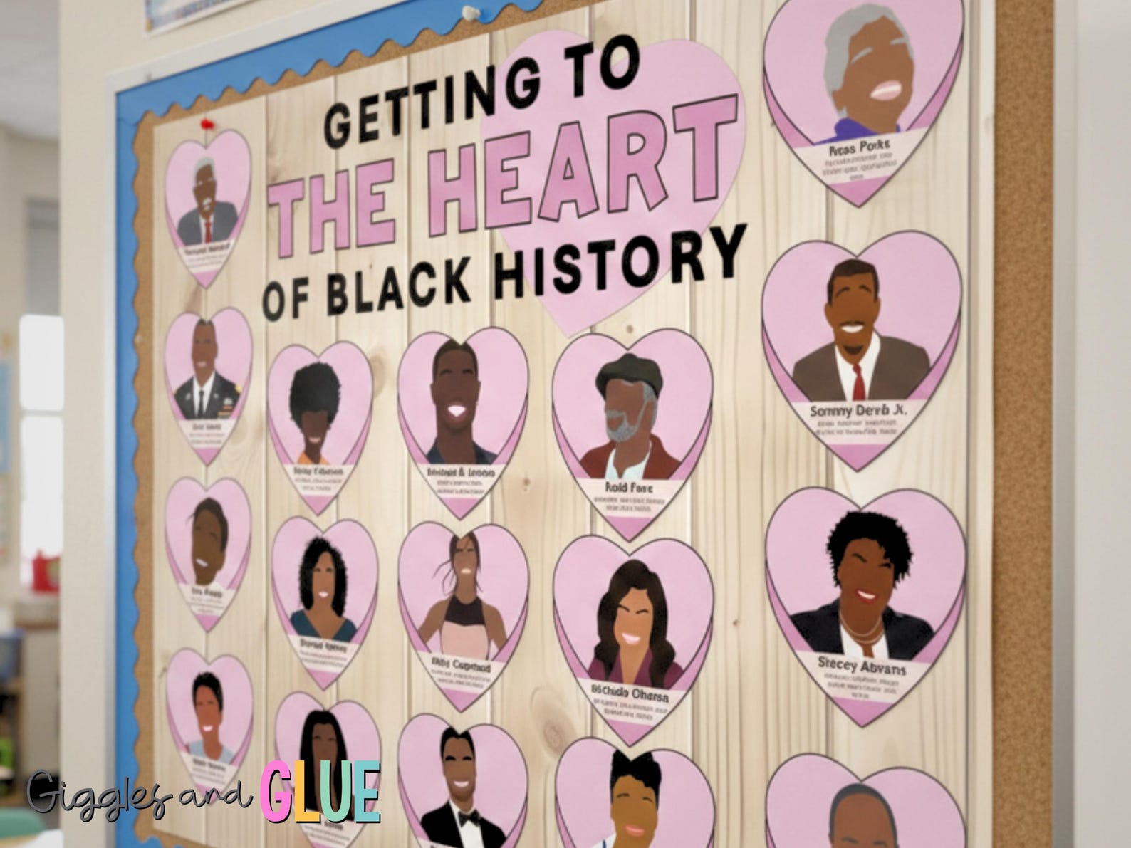 Black History Month Bulletin Board Kit Valentine‘s Day BHM Heart ...