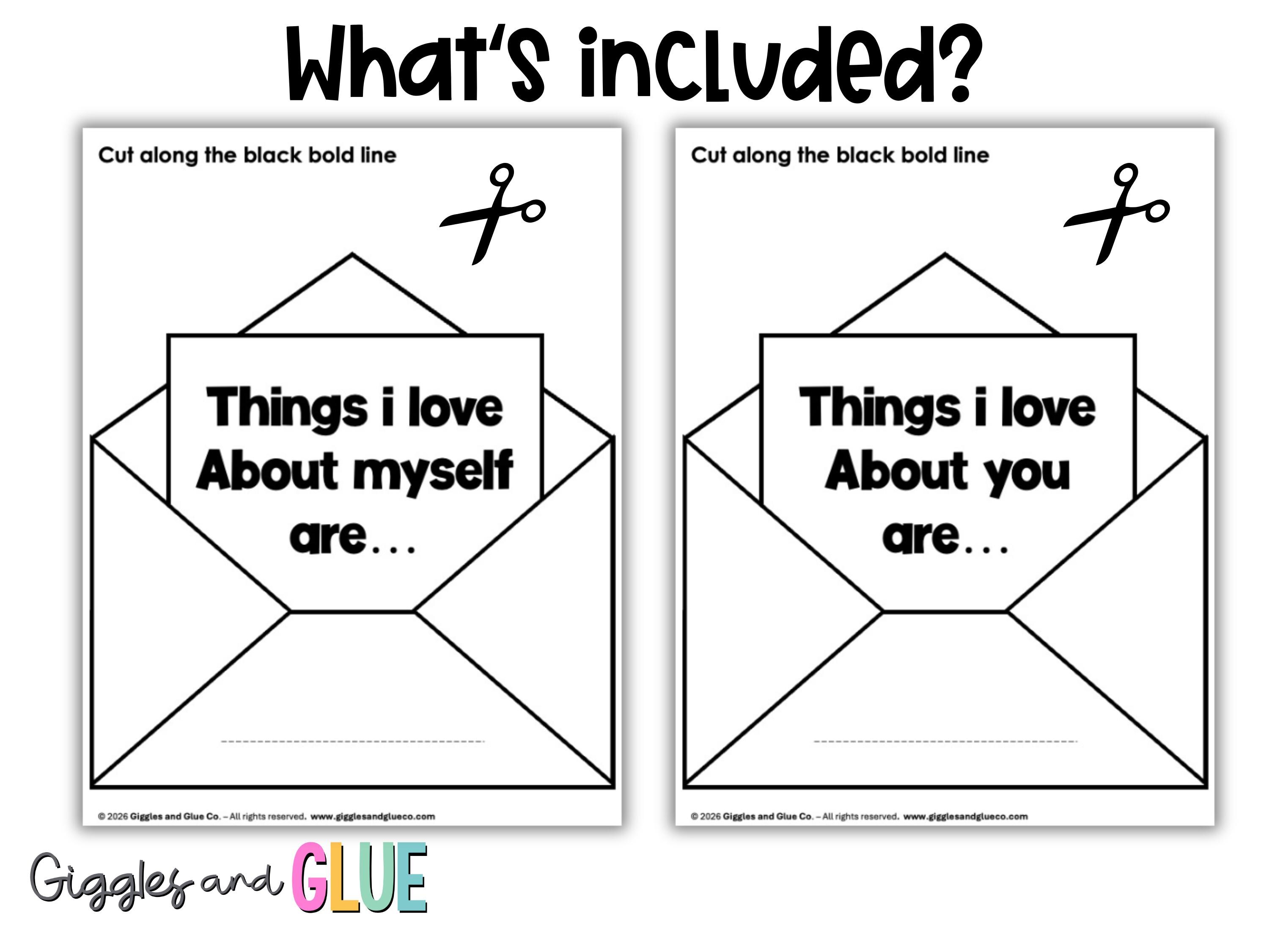 Valentine‘s Day SEL Craft Self Love Activity Things I Love About Myself ...