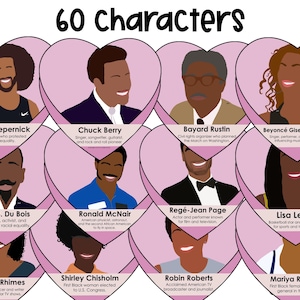 Black History Month Bulletin Board Kit Valentine‘s Day BHM Heart ...
