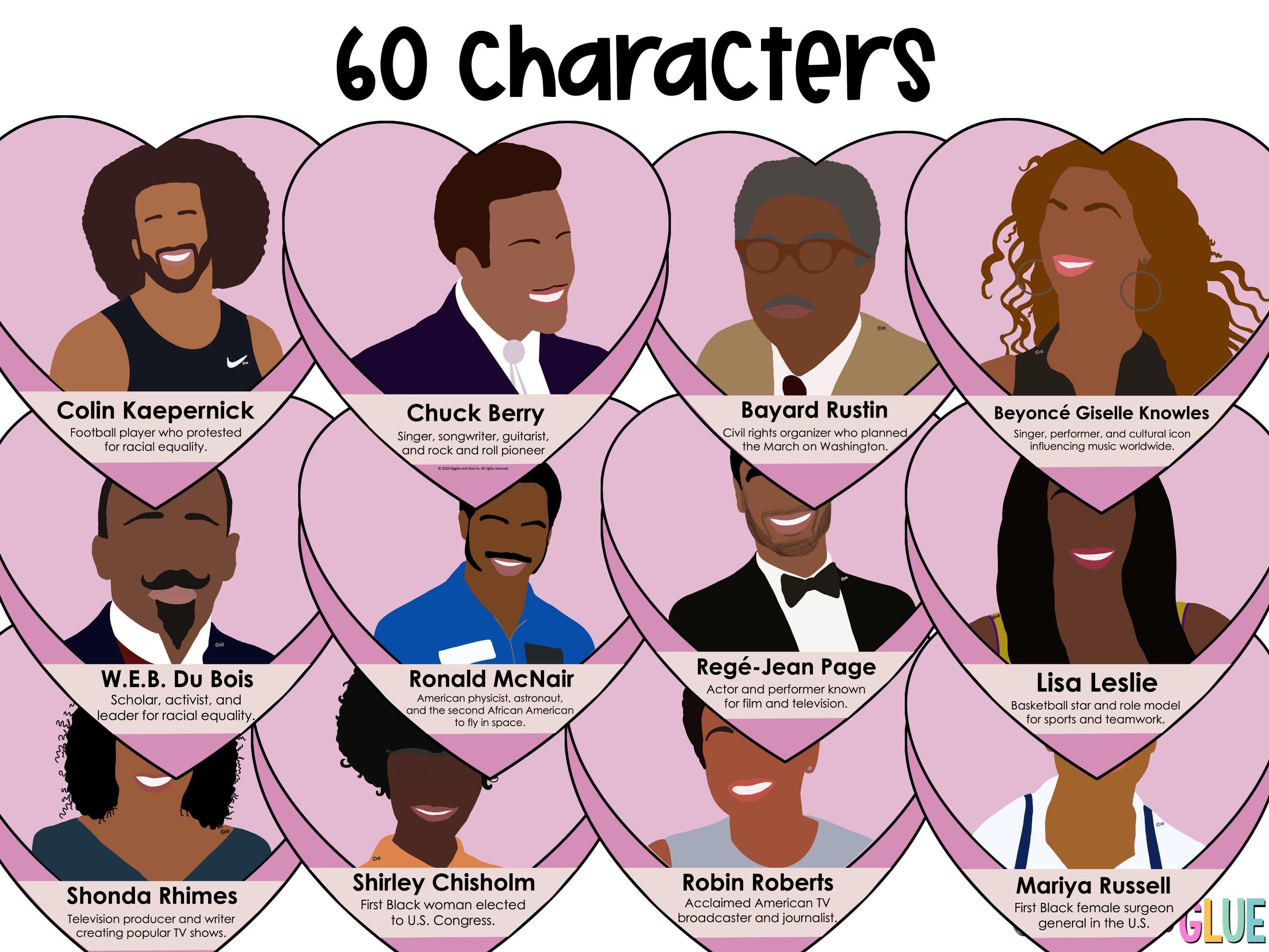 Black History Month Bulletin Board Kit Valentine‘s Day BHM Heart ...