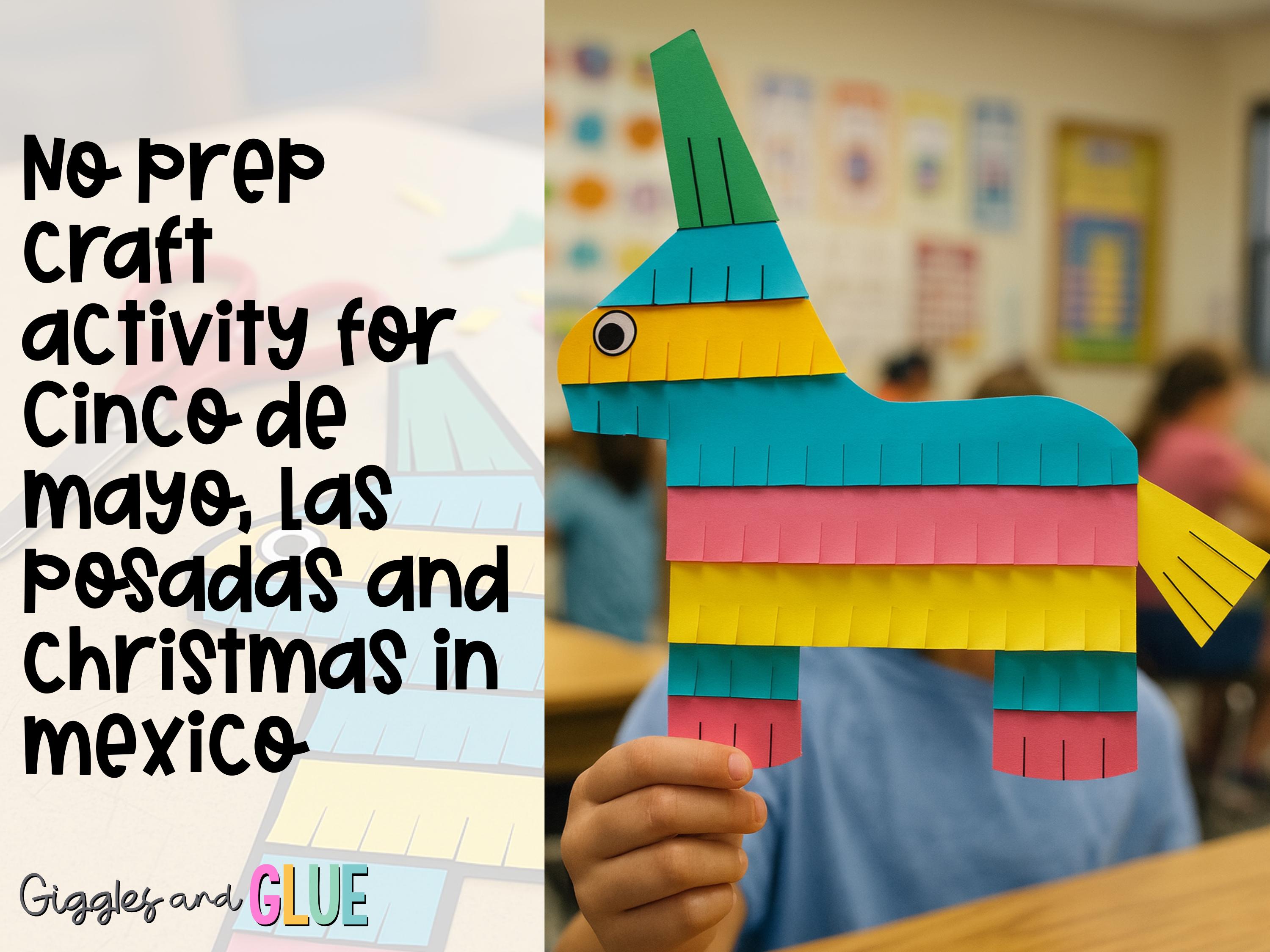 Cinco De Mayo Mexico Piñata Craft for Kids Activity Bulletin Board ...