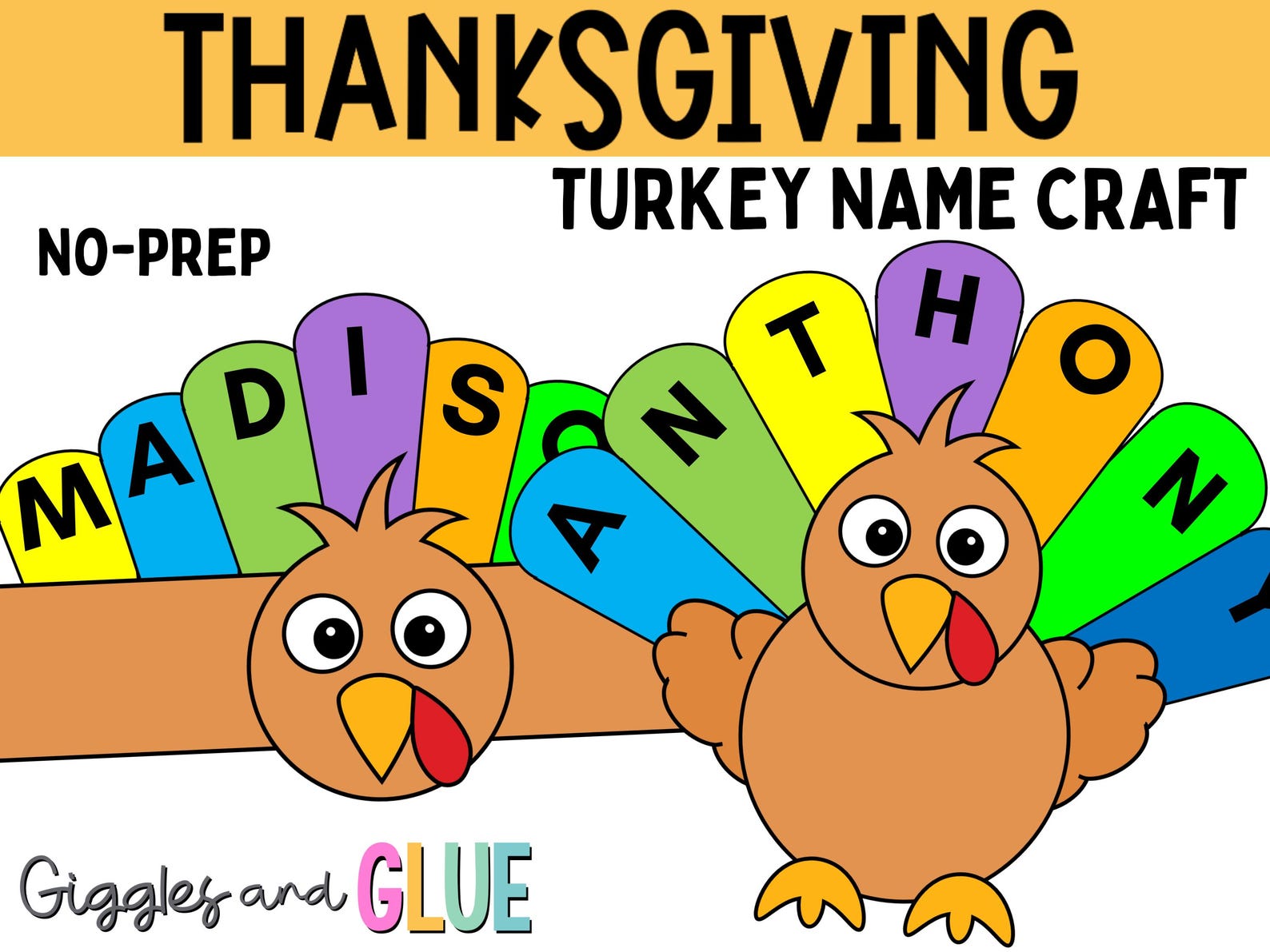 Thanksgiving Turkey Name Craft Activity Turkey Hat Craft Kids Paper ...