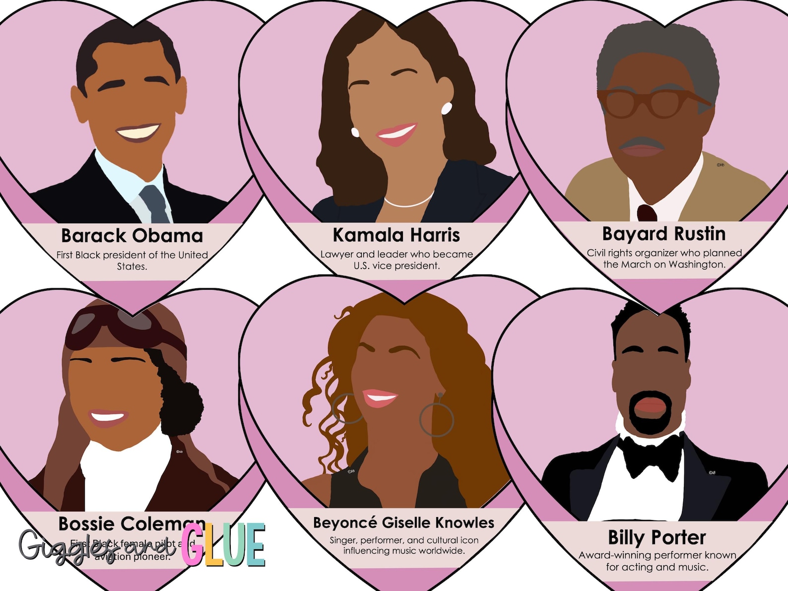 Black History Month Bulletin Board Kit Valentine‘s Day BHM Heart ...
