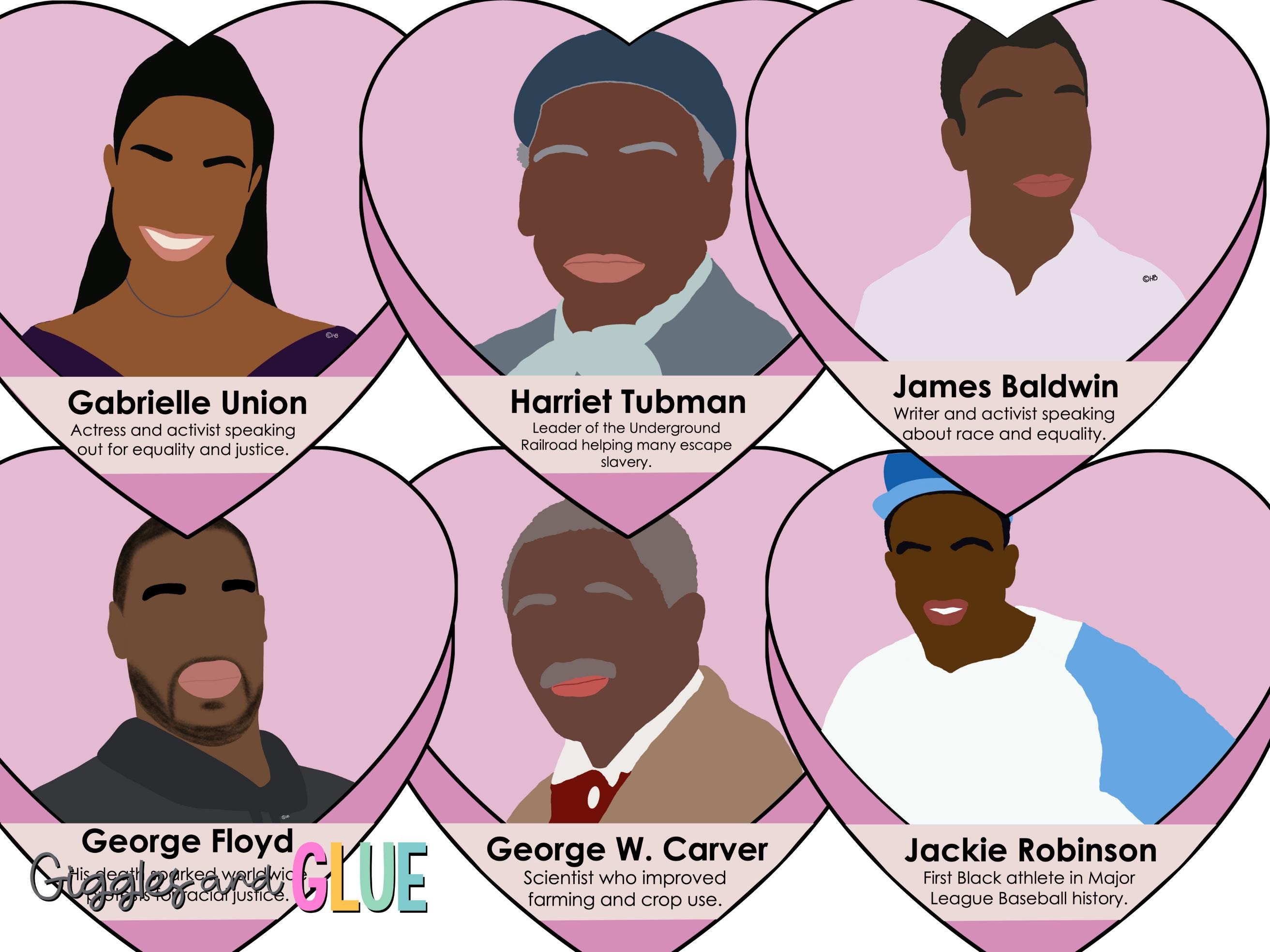 Black History Month Bulletin Board Kit Valentine‘s Day BHM Heart ...