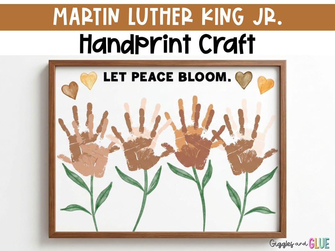 Dr Martin Luther King Jr Handprint Craft Art Poster MLK Day Diversity ...