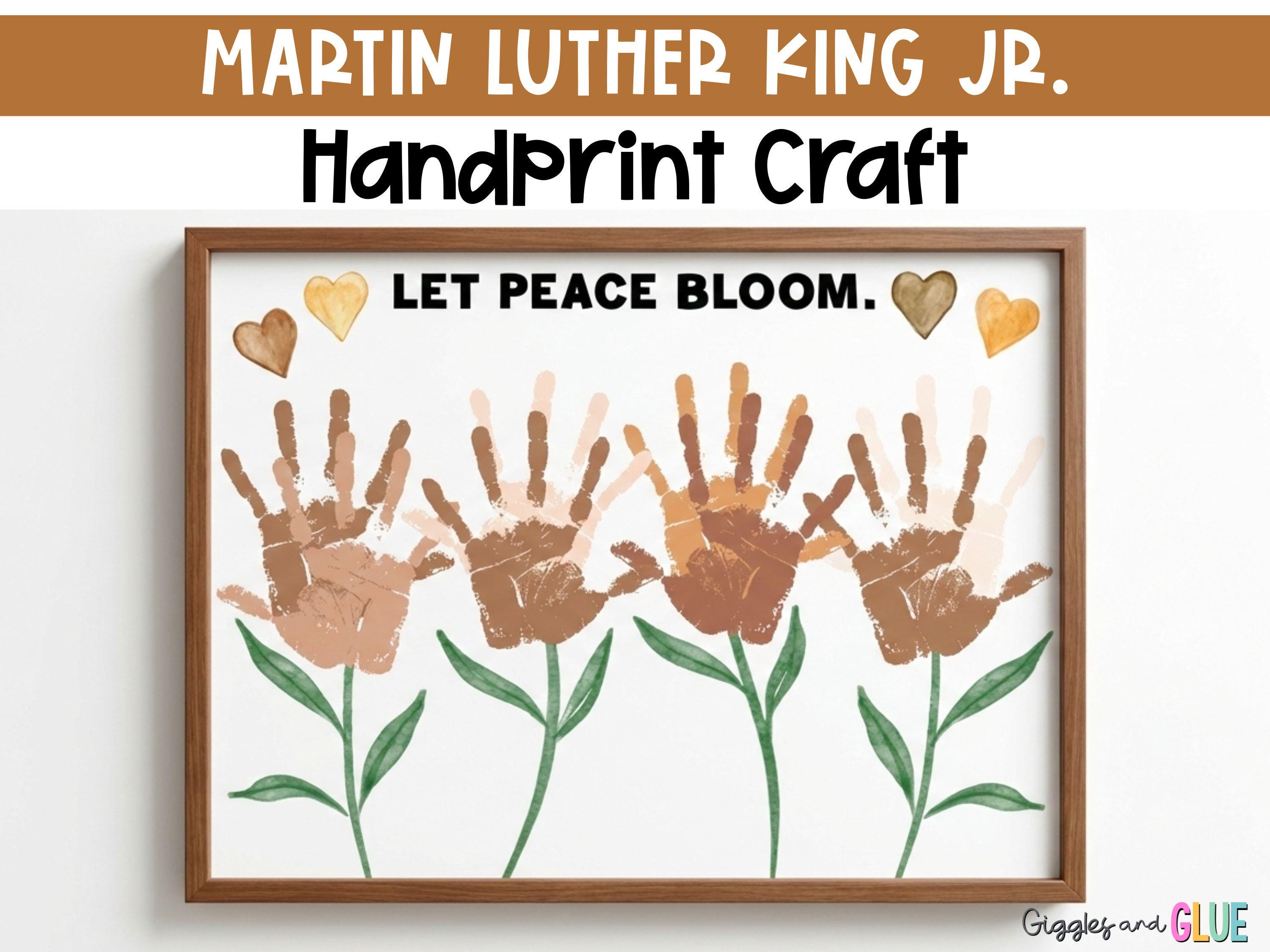 Dr Martin Luther King Jr Handprint Craft Art Poster MLK Day Diversity ...