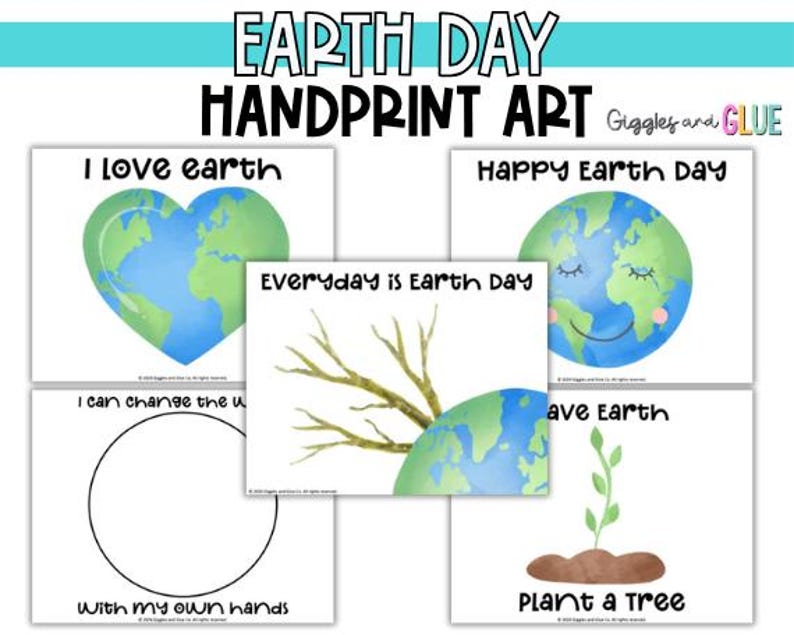 Earth Day Handprint Craft Printable Keepsake, Kids Earth Day Craft ...