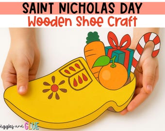 Saint Nicholas Day Wooden Shoe Craft Christmas in Netherlands Catholic ...