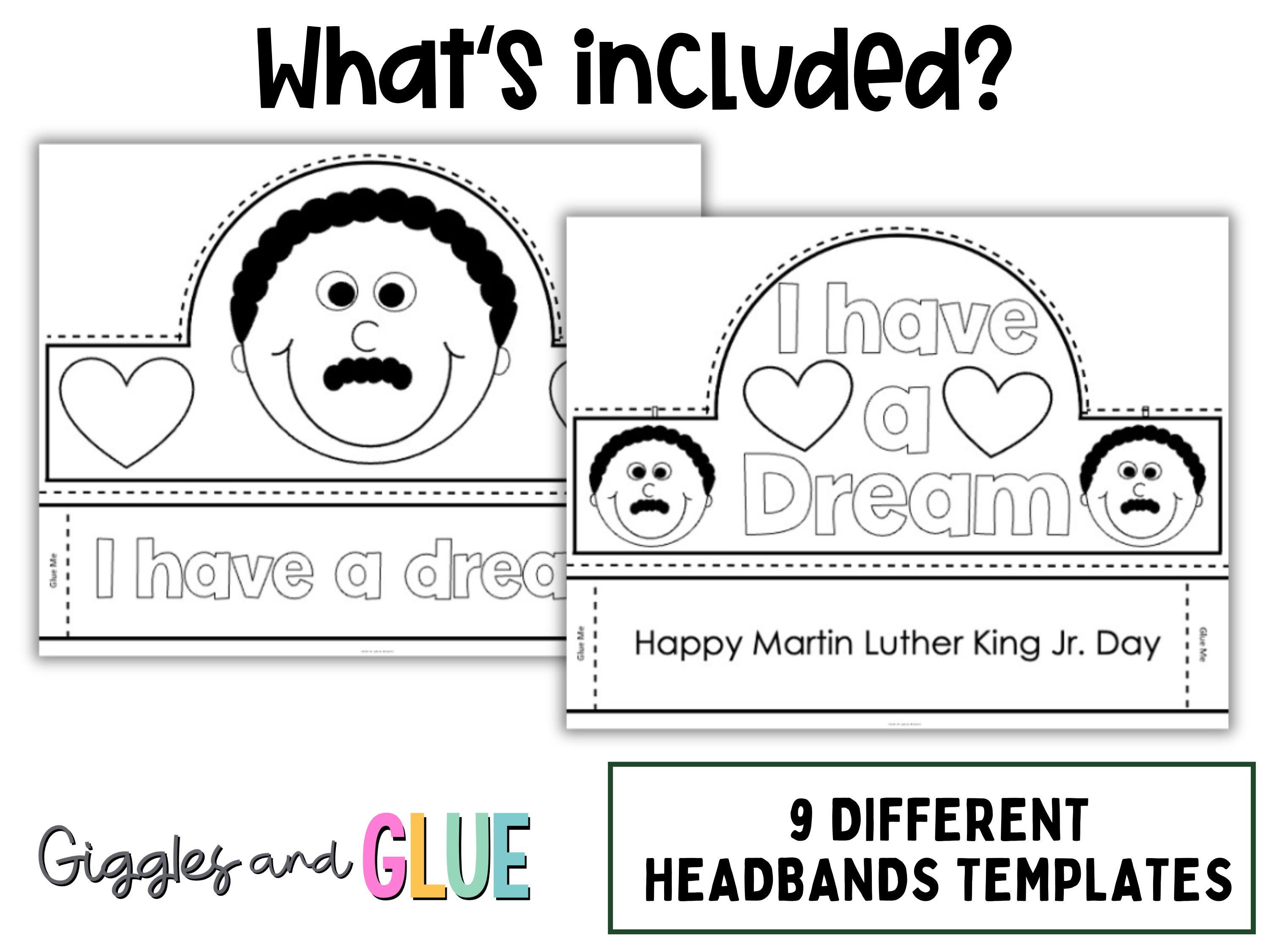 MLK I Have a Dream Headbands Craft Dr. Martin Luther King Jr. Day Hats ...