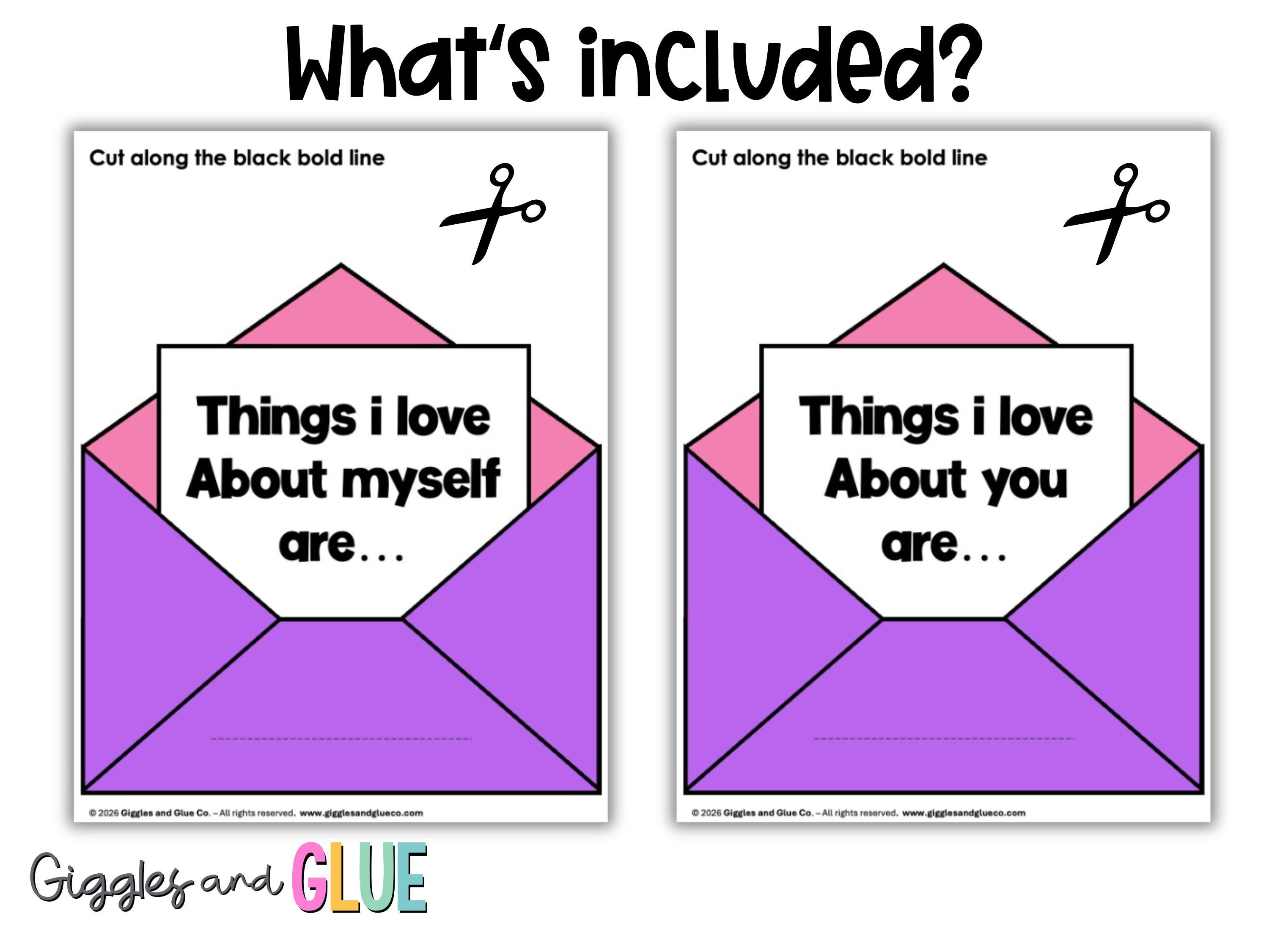 Valentine‘s Day SEL Craft Self Love Activity Things I Love About Myself ...