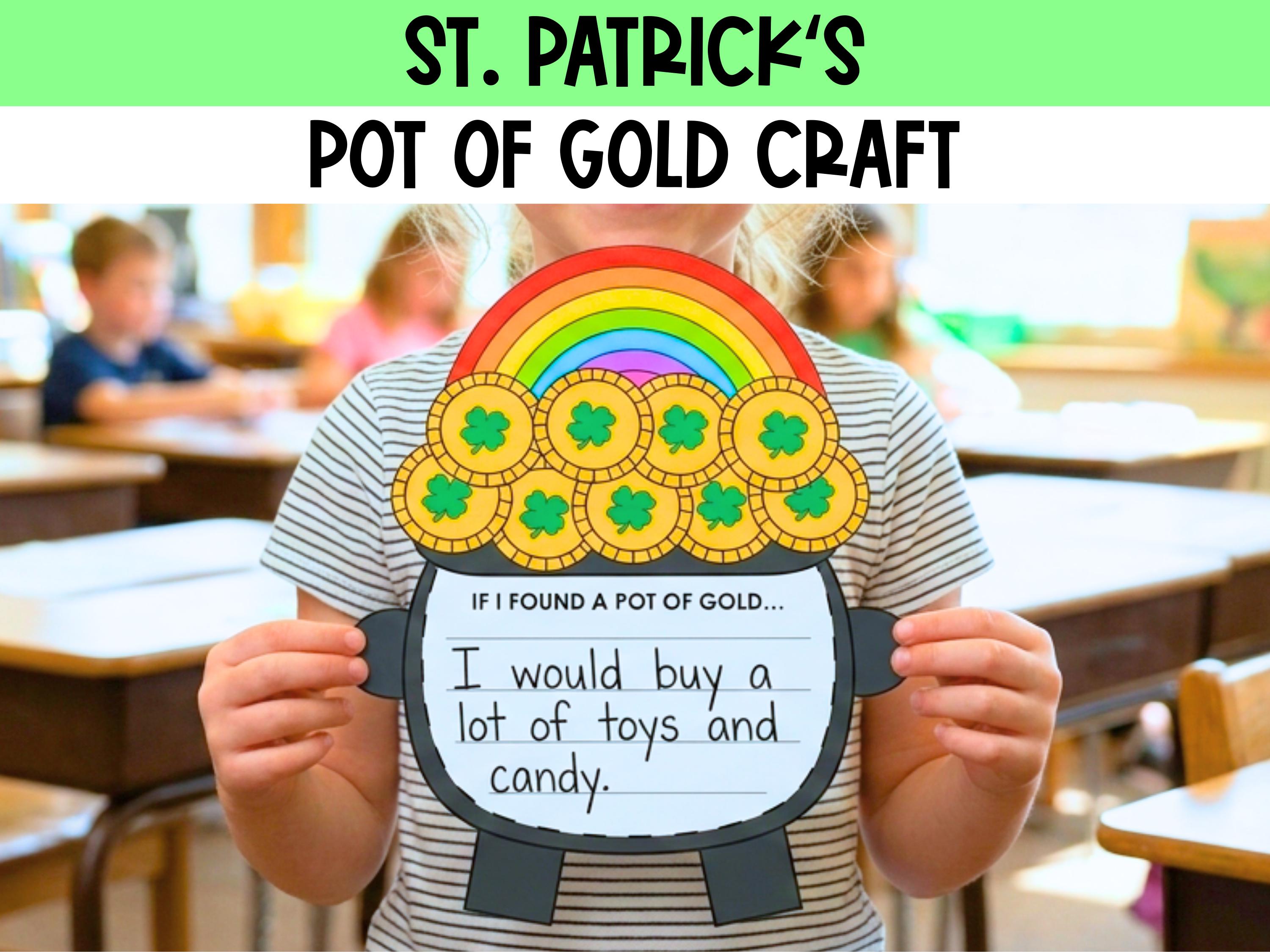 St. Patrick’s Day Pot of Gold Craft Writing Activity St Patricks Day ...