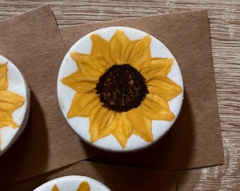 Sunflower Badge Pin - Etsy