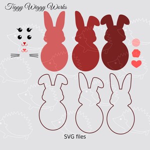 Easter Bunny SVG, Digital File, Clipart, Cutting Machine Vector Art PNG ...