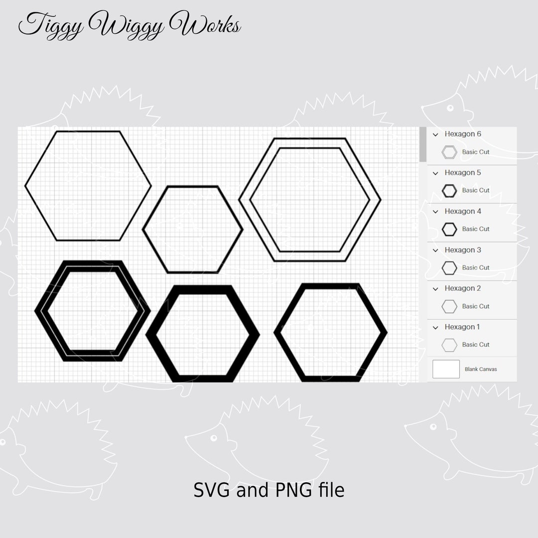 Border Svg, Hexagon Frame Svg, Geometric Svg and Png - Etsy