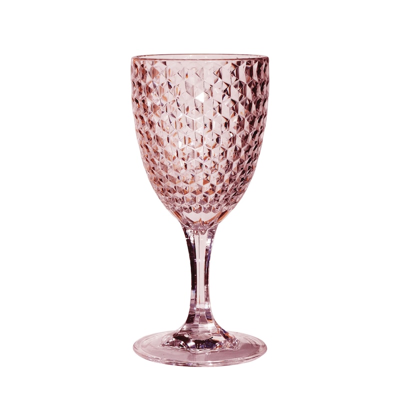 Acrylic 12 Oz Diamond Cut Wine Glass Set Of 4 Available Etsy