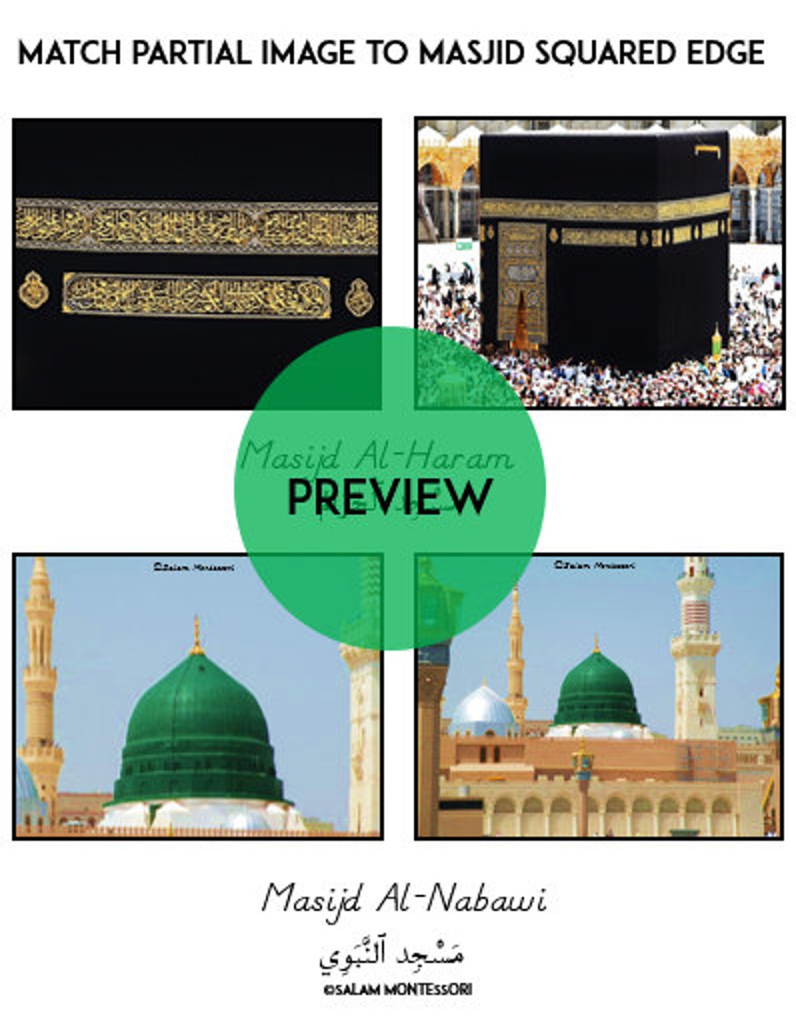 Mosques Mentioned in the Quran Montessori 3-part Nomenclature Cards - Etsy