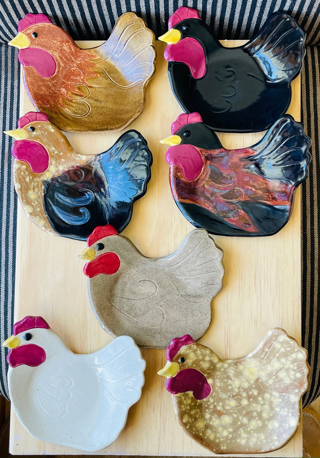 Chicken Ceramic Spoon Rest From Grammy's Divine Designs - Etsy