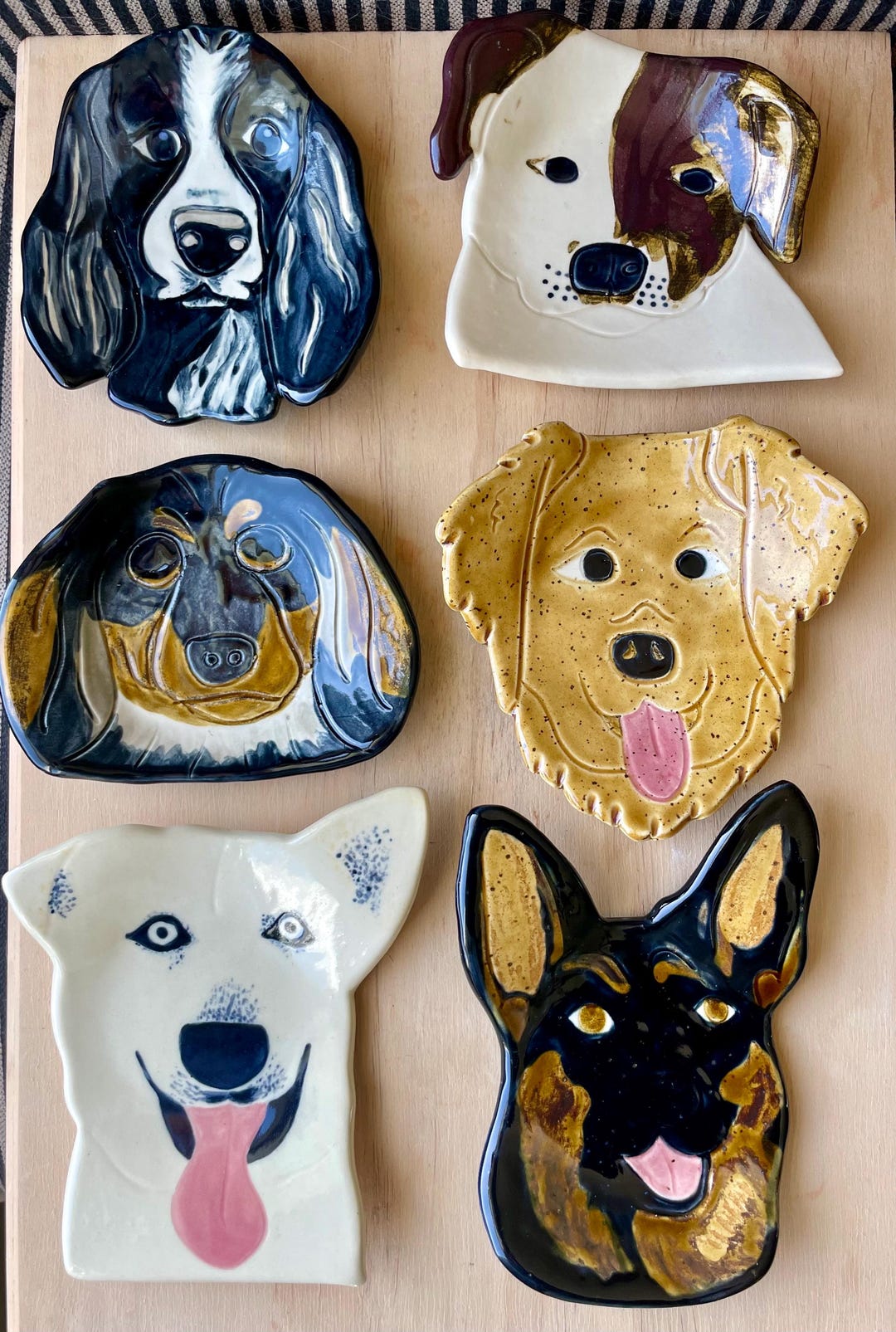 Dog Ceramic Spoon Rest: Golden Retriever, German Shepherd, Spaniel ...