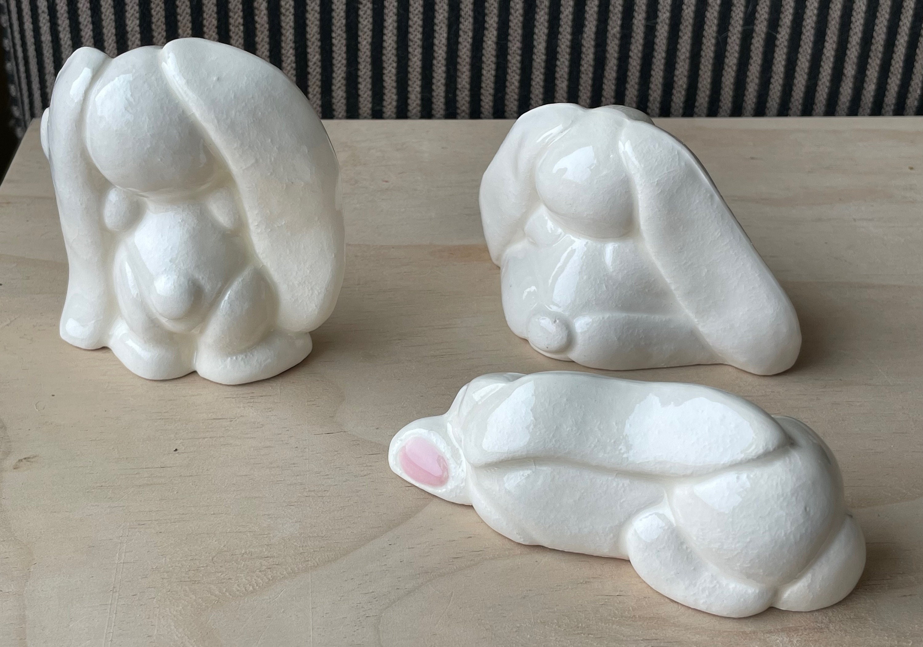 Poured Ceramic Porcelain Rabbits/easter Bunnies From Grammy's Divine ...