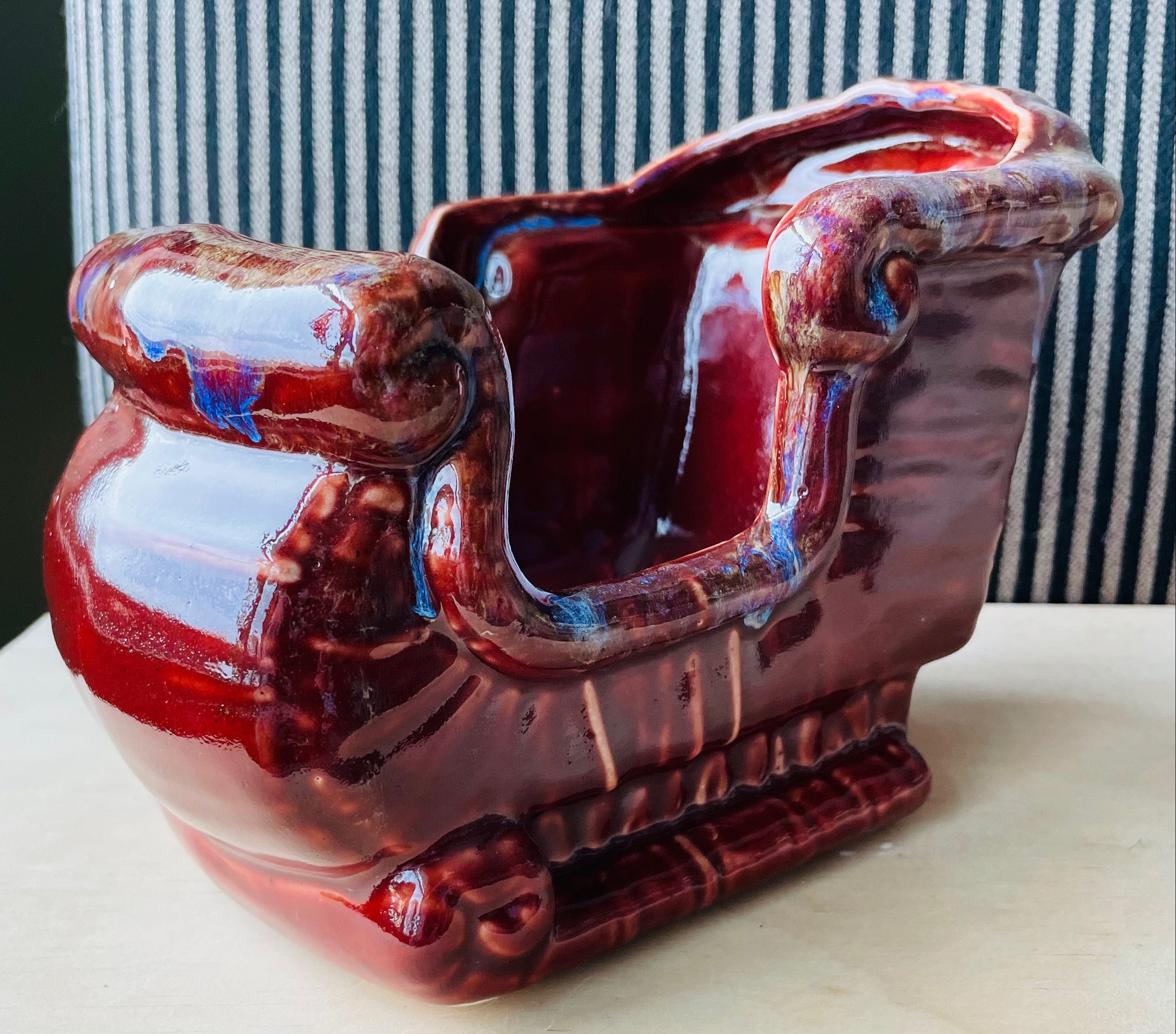 Elegant Poured Porcelain Ceramic Pottery Sleigh From - Etsy