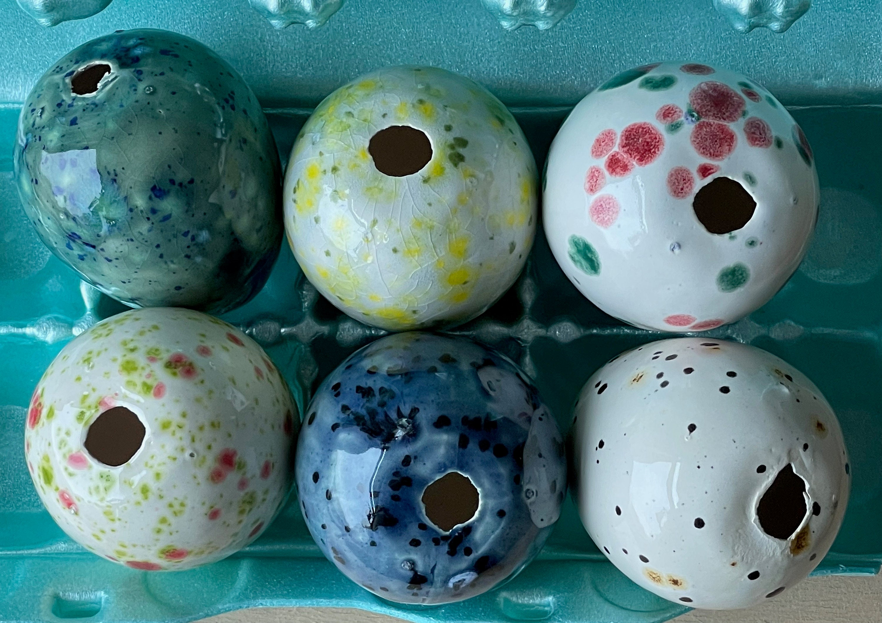 Poured Ceramic Porcelain Colored Easter Eggs From Grammy's Divine ...