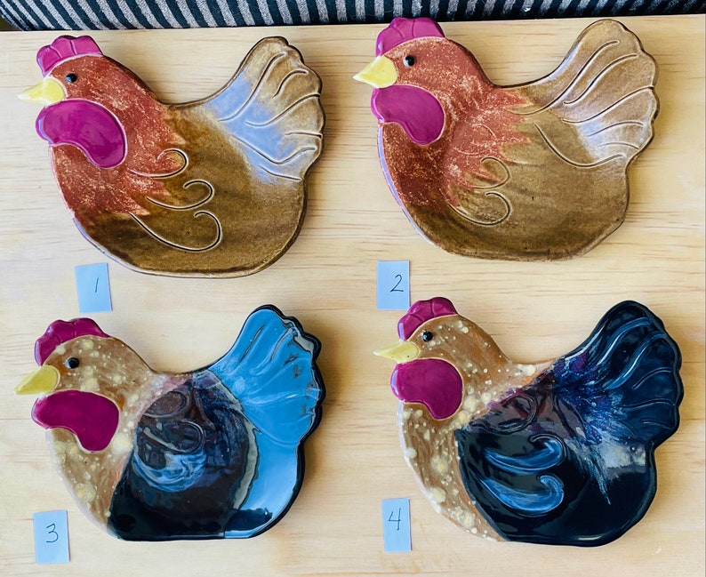 Chicken Ceramic Spoon Rest From Grammy's Divine Designs - Etsy