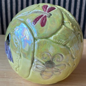 Garden Orb: Adorable 3.75" and 4.5" Hand-made Stoneware Ceramic Pottery ...