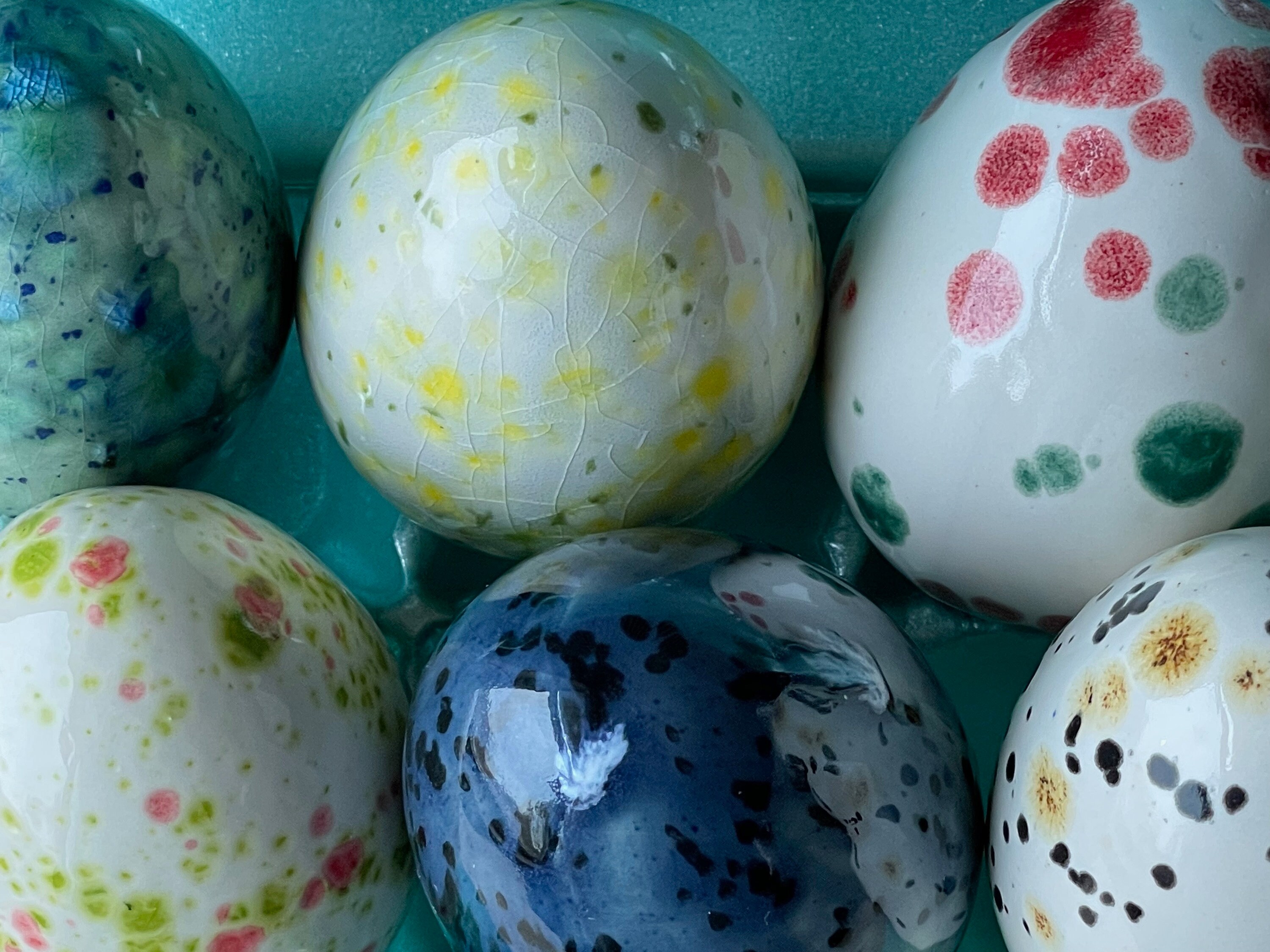 Poured Ceramic Porcelain Colored Easter Eggs From Grammy's Divine ...