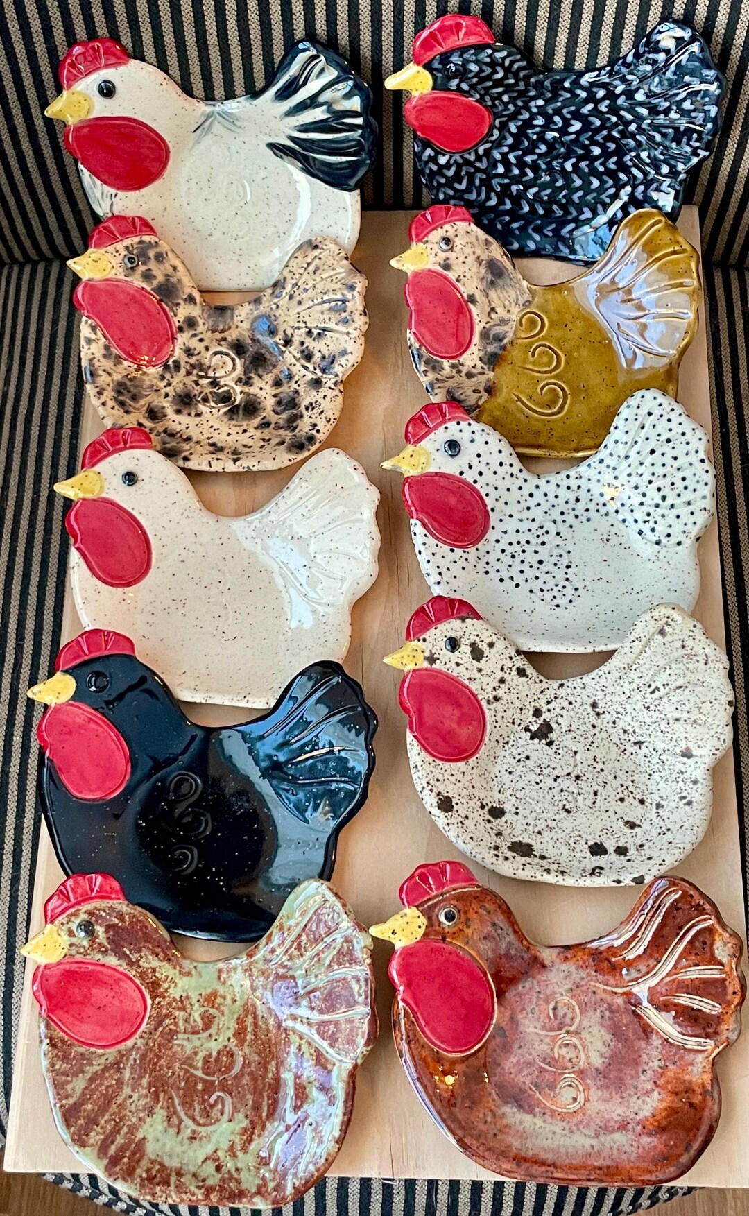 Chicken Ceramic Spoon Rest From Grammy's Divine Designs Country Farm ...