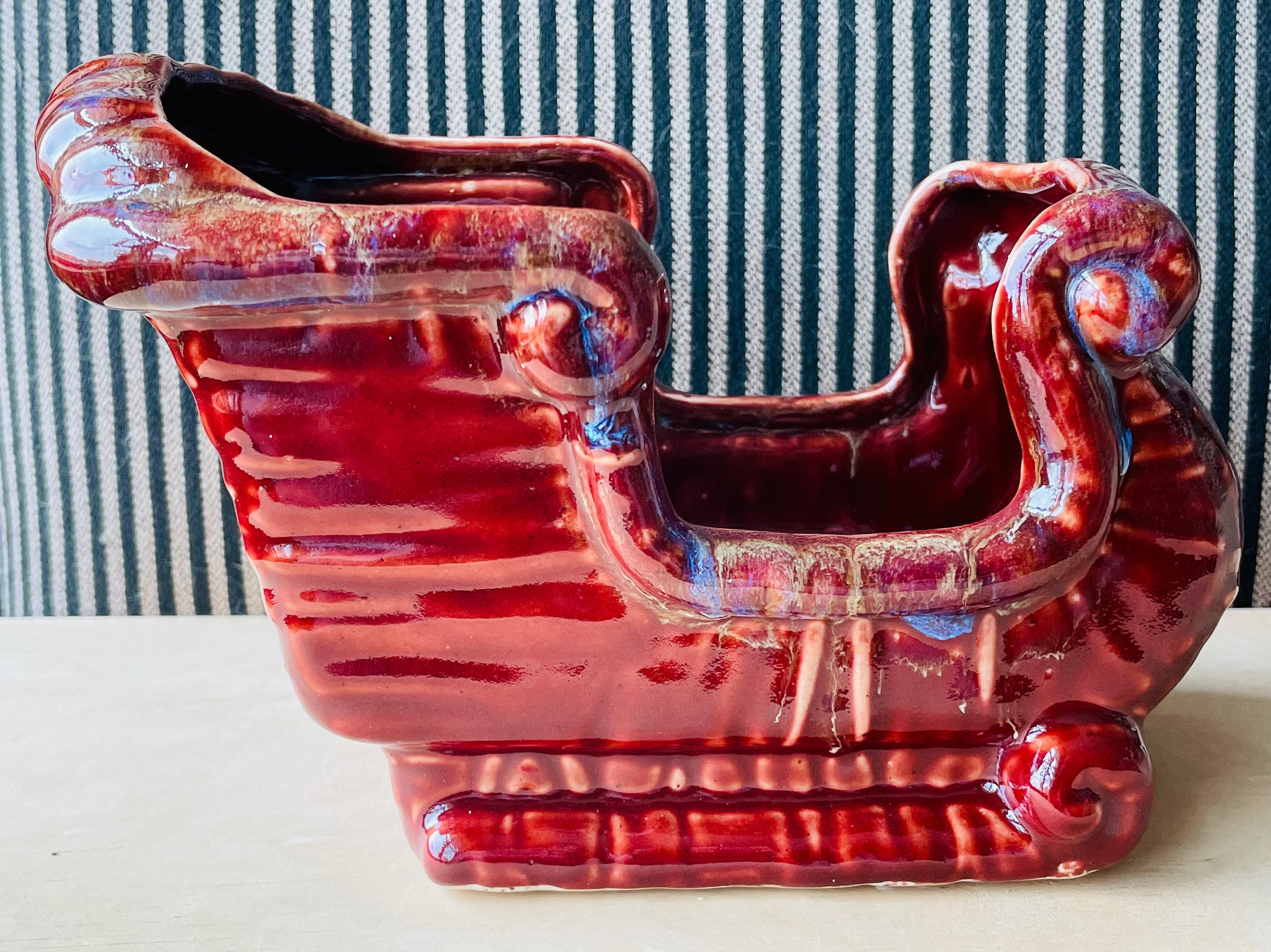 Elegant Poured Porcelain Ceramic Pottery Sleigh From - Etsy