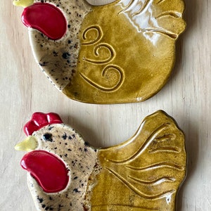 Chicken Ceramic Spoon Rest From Grammy's Divine Designs Country Farm ...