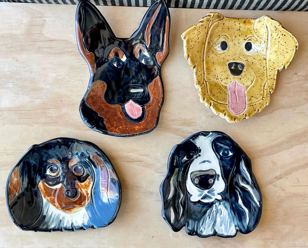 Dog Ceramic Spoon Rest: Golden Retriever, German Shepherd, Spaniel ...