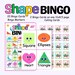 Shape Bingo, Bingo for Kids, Printable Bingo Game, Summer Activity, Pre ...
