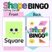 Shape Bingo, Bingo for Kids, Printable Bingo Game, Summer Activity, Pre ...