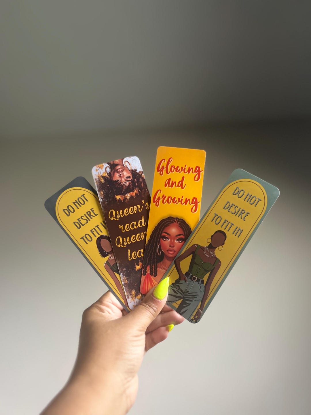 Black Women Laminated Bookmarks, Empowering Art - Etsy