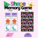 Shape Memory Game, Printable Memory Game, Memory Game for Kids, Shape ...
