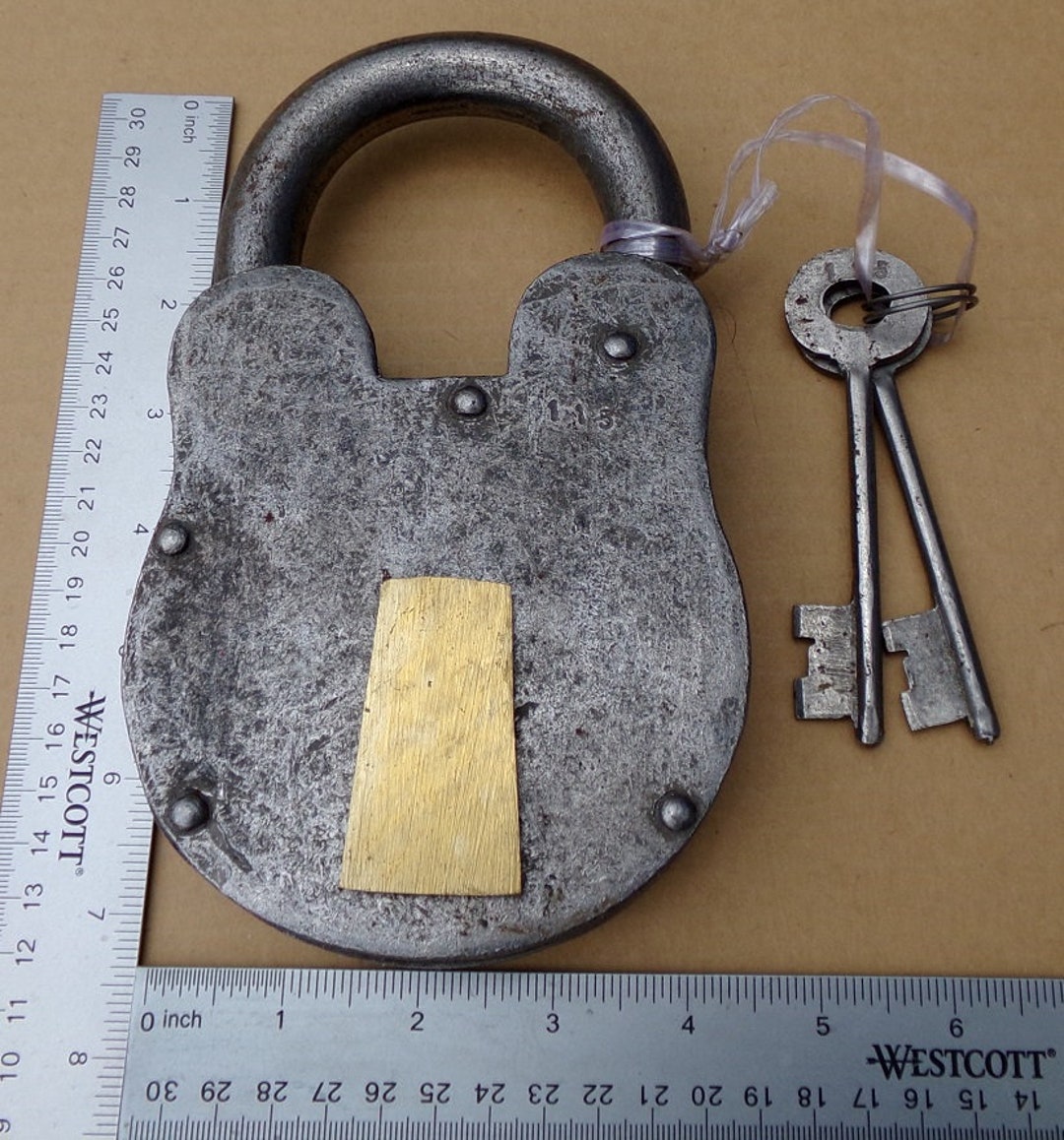 Huge Old West Style Steel Padlock 7 1/2" High - Etsy