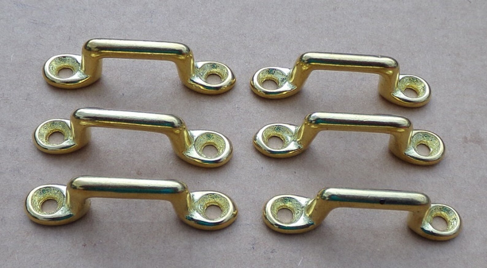 Lot of 6 Footman Loops, Solid Brass 1/4" X 3/4" - Etsy