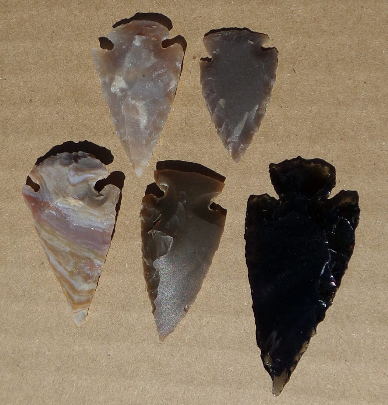 5 Hand Crafted Knapped Stone Jasper Arrowheads 1 1/2 Inch No E21 - Etsy