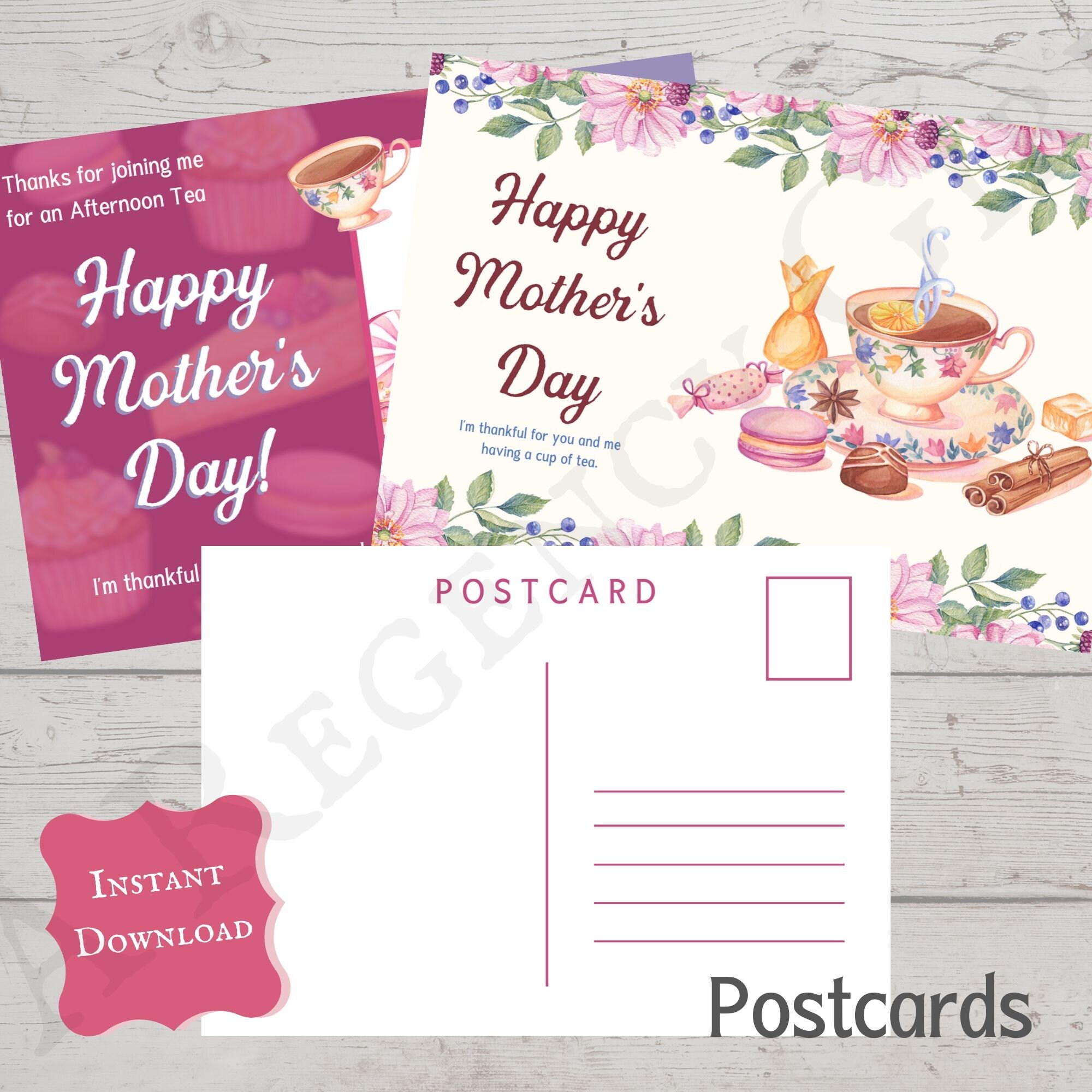 Digital Mother's Day Afternoon Tea Kit, at Home Afternoon Tea, Tea ...