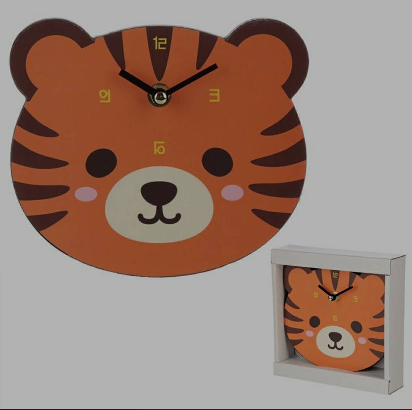 Tiger Clock Handmade Kids Childrens Nursery Bedroom Home Decor Baby ...