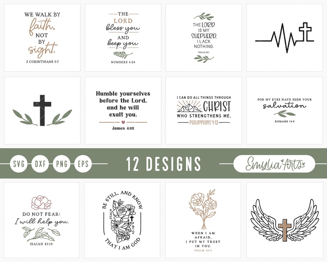 Christian Svg Bundle Religious Svg Scripture Svg Bible - Etsy