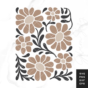 Boho Flowers SVG | Botanical SVG | Floral Home Decor SVG Cut Files for ...